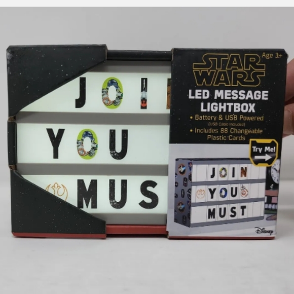 Disney | Accents | Star Wars Cinema Light Box Led Light Up Message Box ...